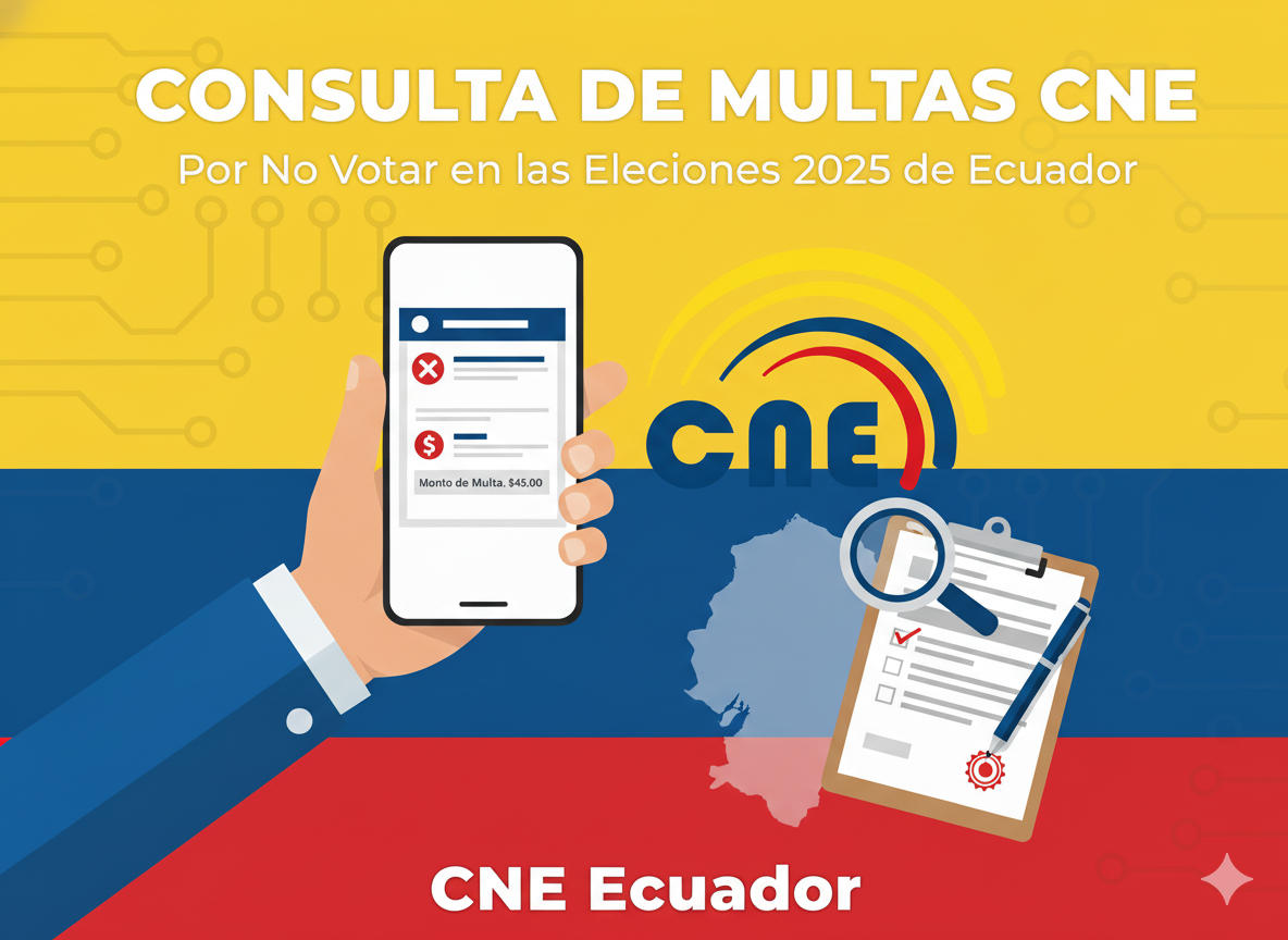 Consulta de Multas CNE: Por No votar en las Elecciones 2025 de Ecuador - CONSULTA EC