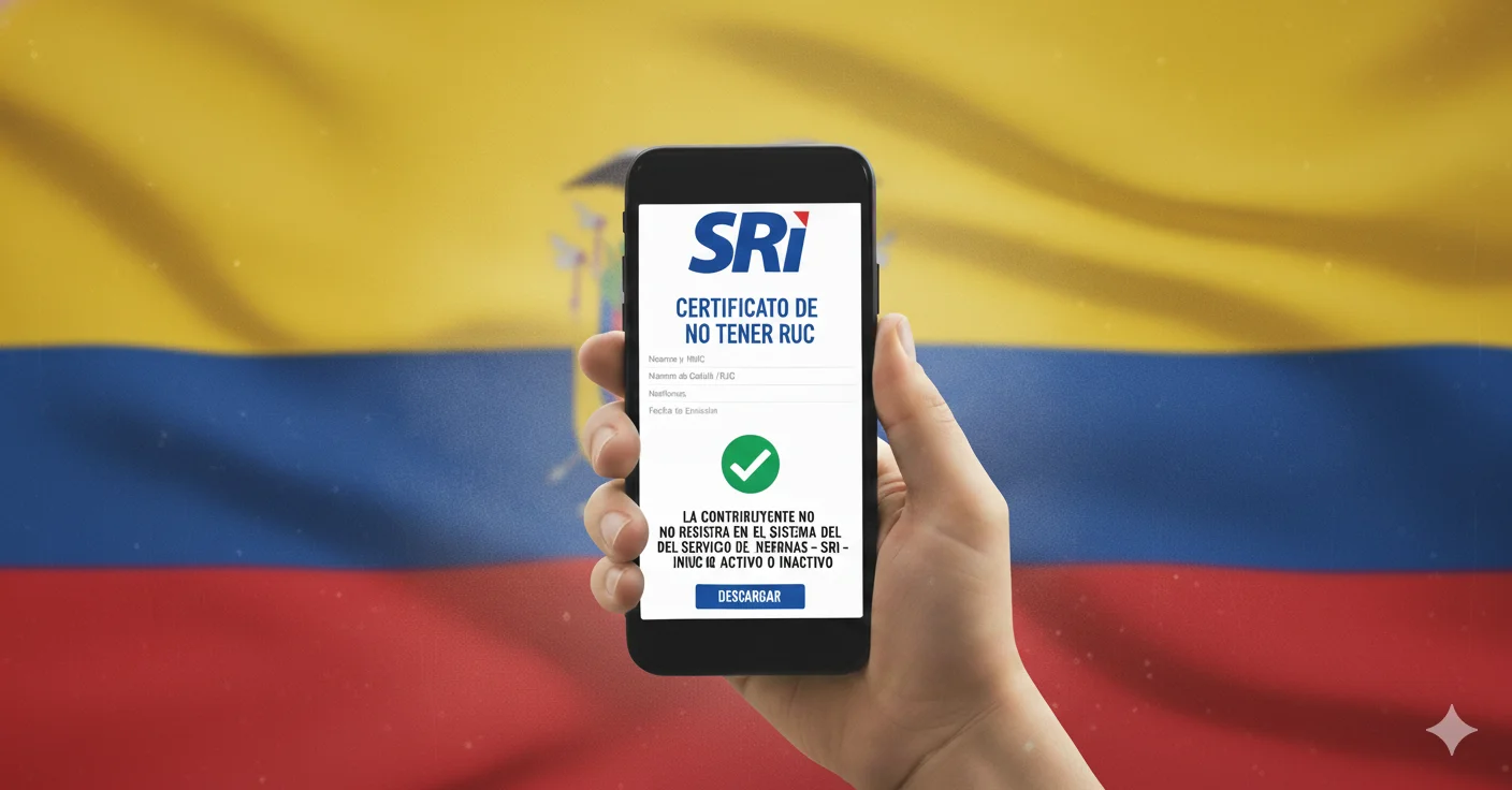 Certificado de no tener RUC - CONSULTA EC